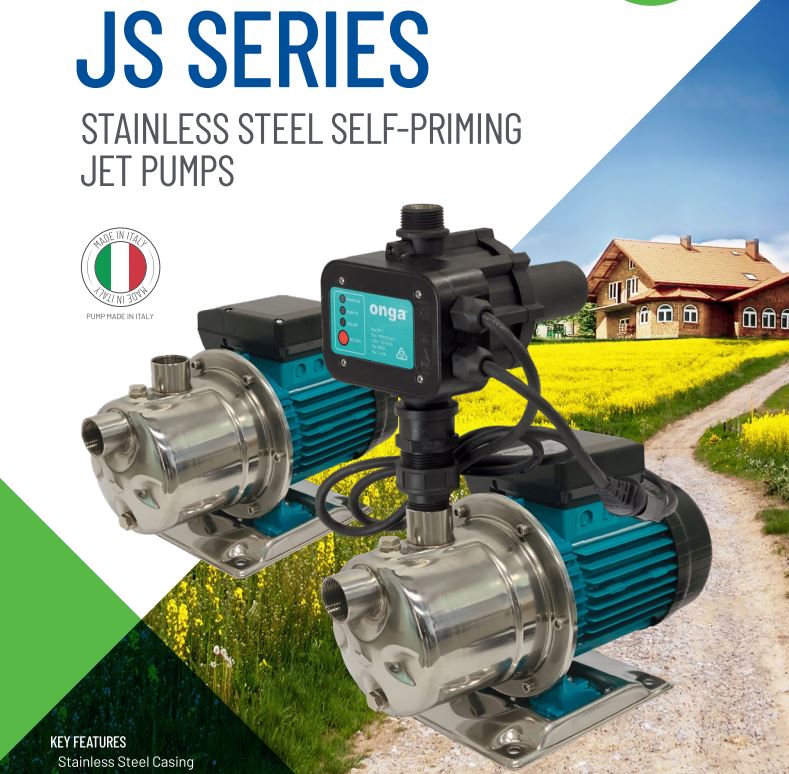 Onga JS Series Stainless Steel Domestic Pressure Pumps Range | Shop Online