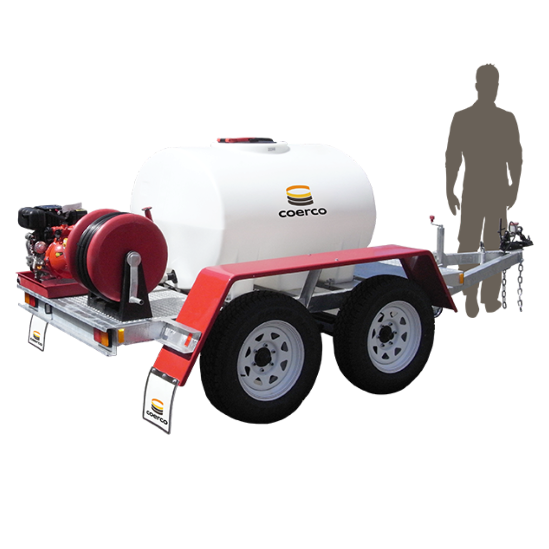 1000L Industrial Firefighter Trailer Unit with Fire Chief Pump