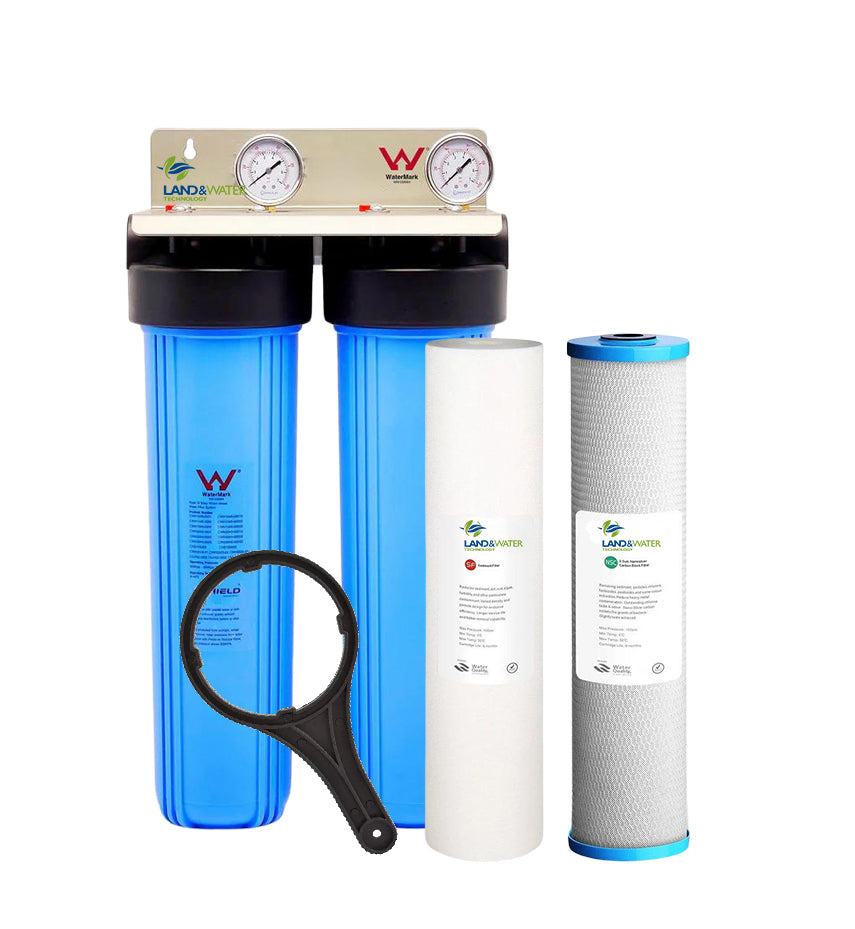 2 Stage Large Whole House Water Filter System | Shop Online