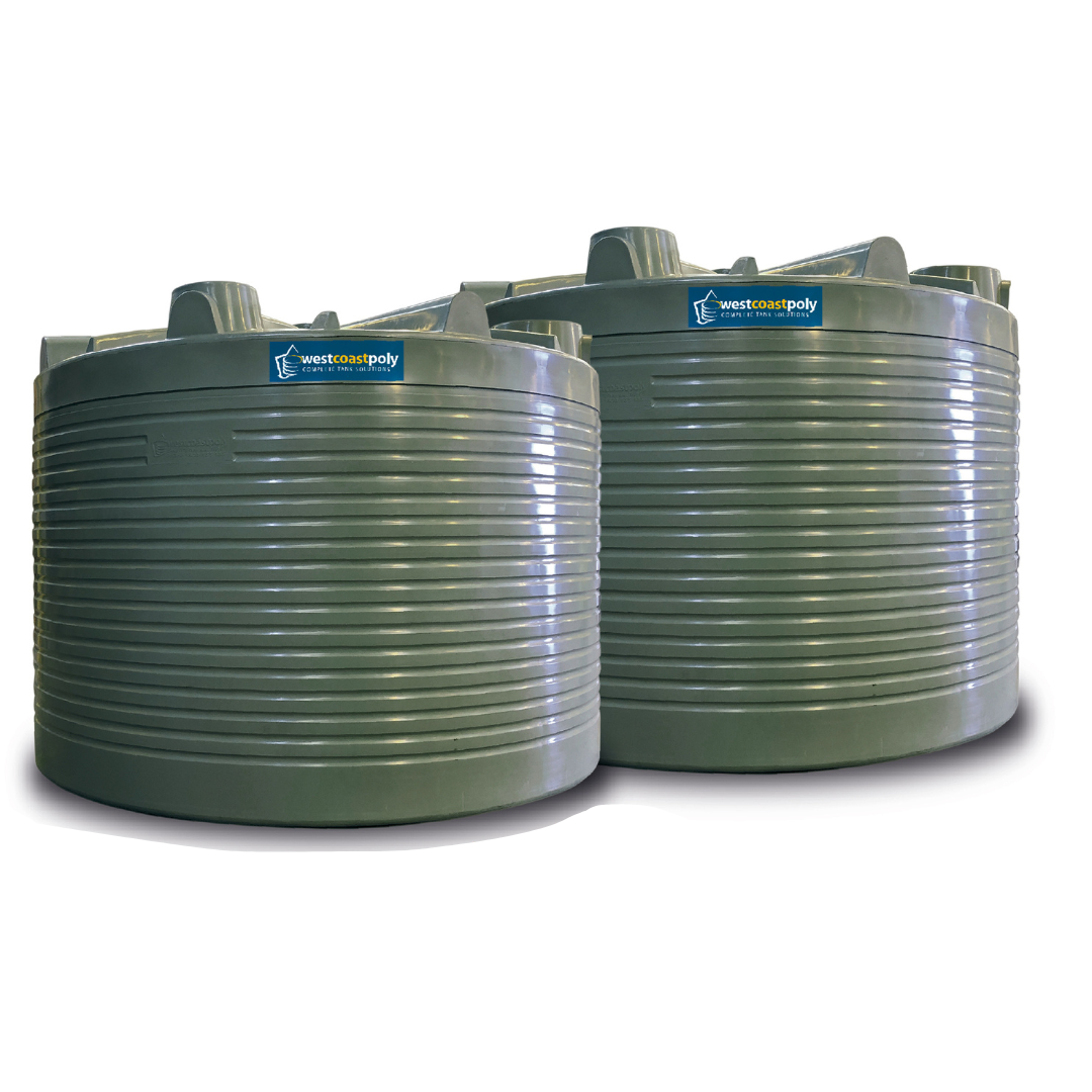 2x 38,000LTR Combo Deal Round Poly Water Tank Perth | Shop Online