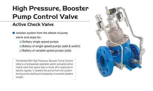 Bermad 840 High Pressure Hydraulic Booster Pump Control Valve | Shop Online
