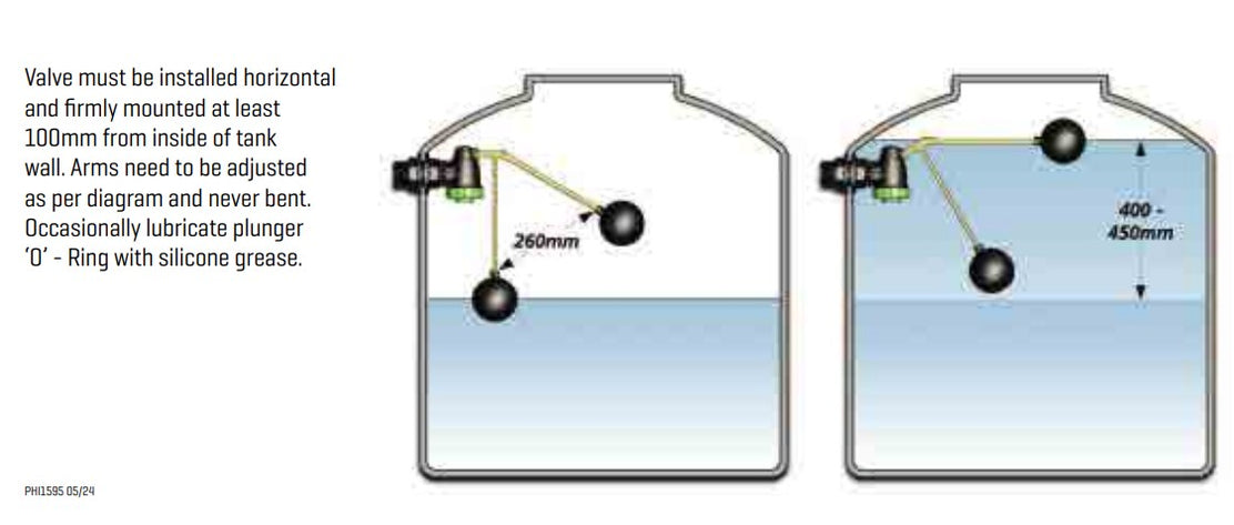 Philmac TankPhil Float Valves with Dual Float | Shop Online