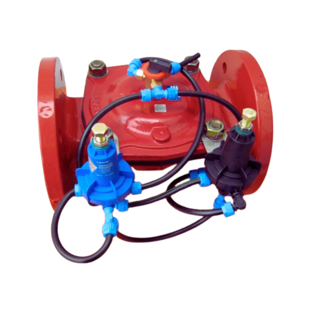 Dorot S100 PS Series Cast Iron PR/PS Valve w/ 3-Way Selector Valve ...