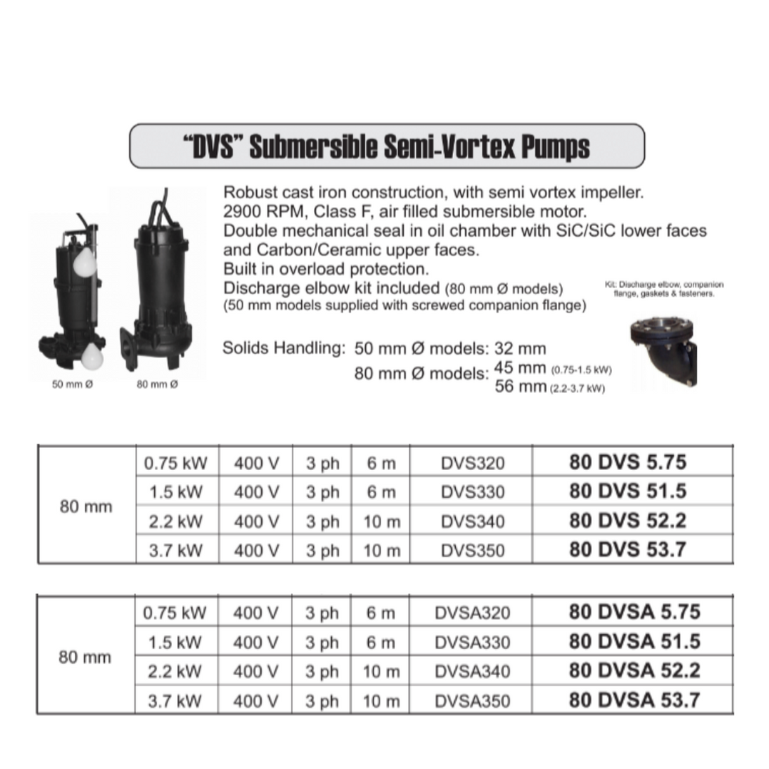 Ebara DVS Cast Iron Submersible Pump | Shop Online