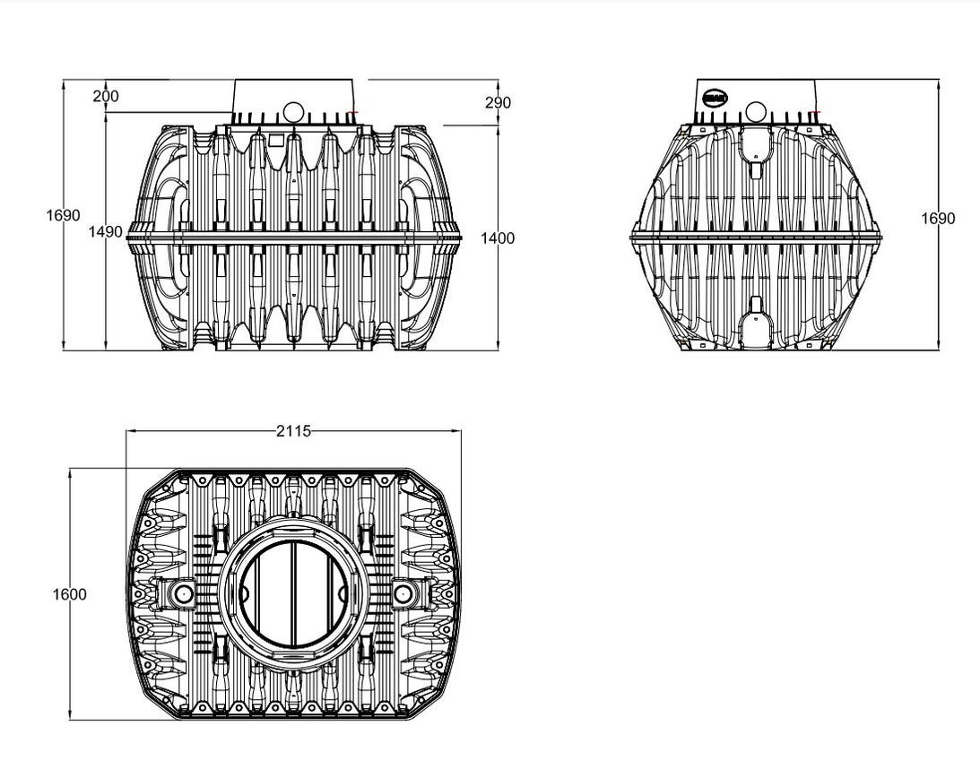 GRAF Carat 2700L Underground Water Storage Tank | Free Perth Delivery