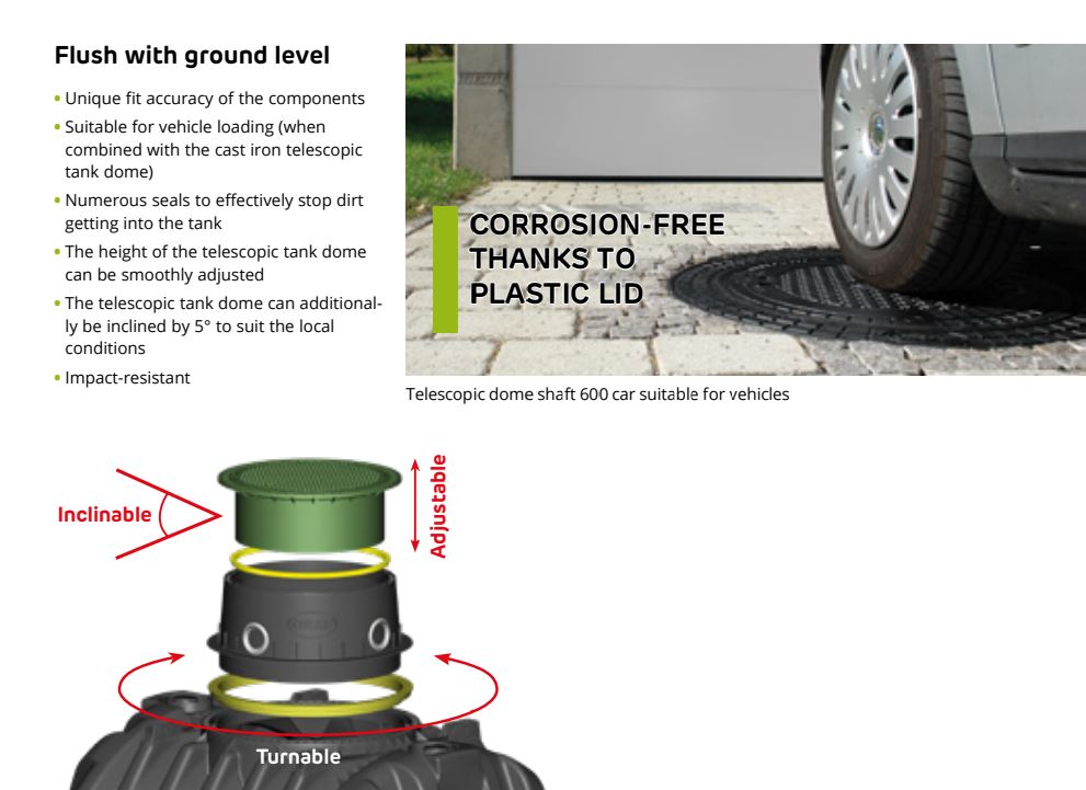 GRAF Carat 3750LTR Poly Septic Tank with Baffle | Free Metro Perth Delivery