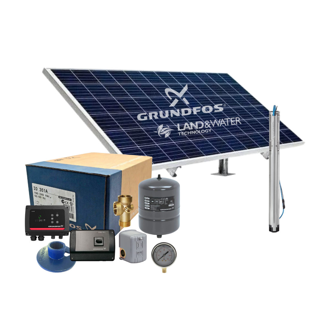 Grundfos SQF 3A-10N 4" Solar Pump Kit Complete with Panels