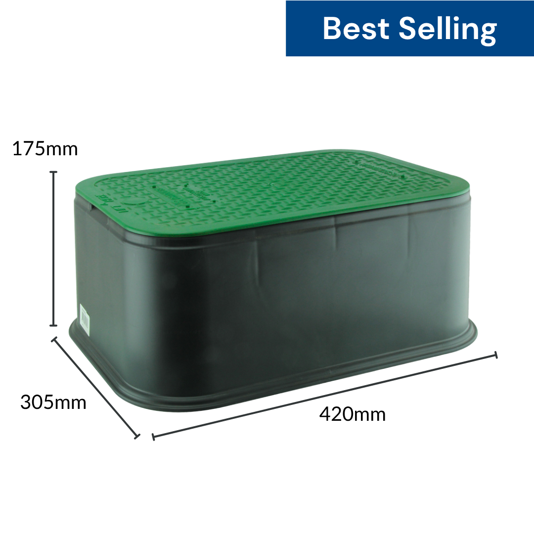 HR HR1419-7VBOL Rectangular Residential Valve Box with Overlay Lid ...