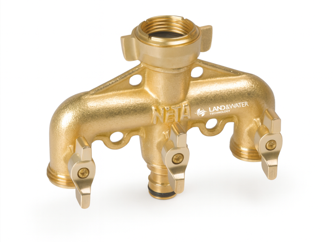 Neta 20mm Brass 3-Way Tap Splitter Universal | Shop Online