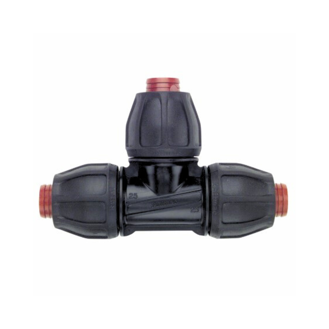 Philmac Rural Reducing Tee for Redline Poly Pipe - Box of 10