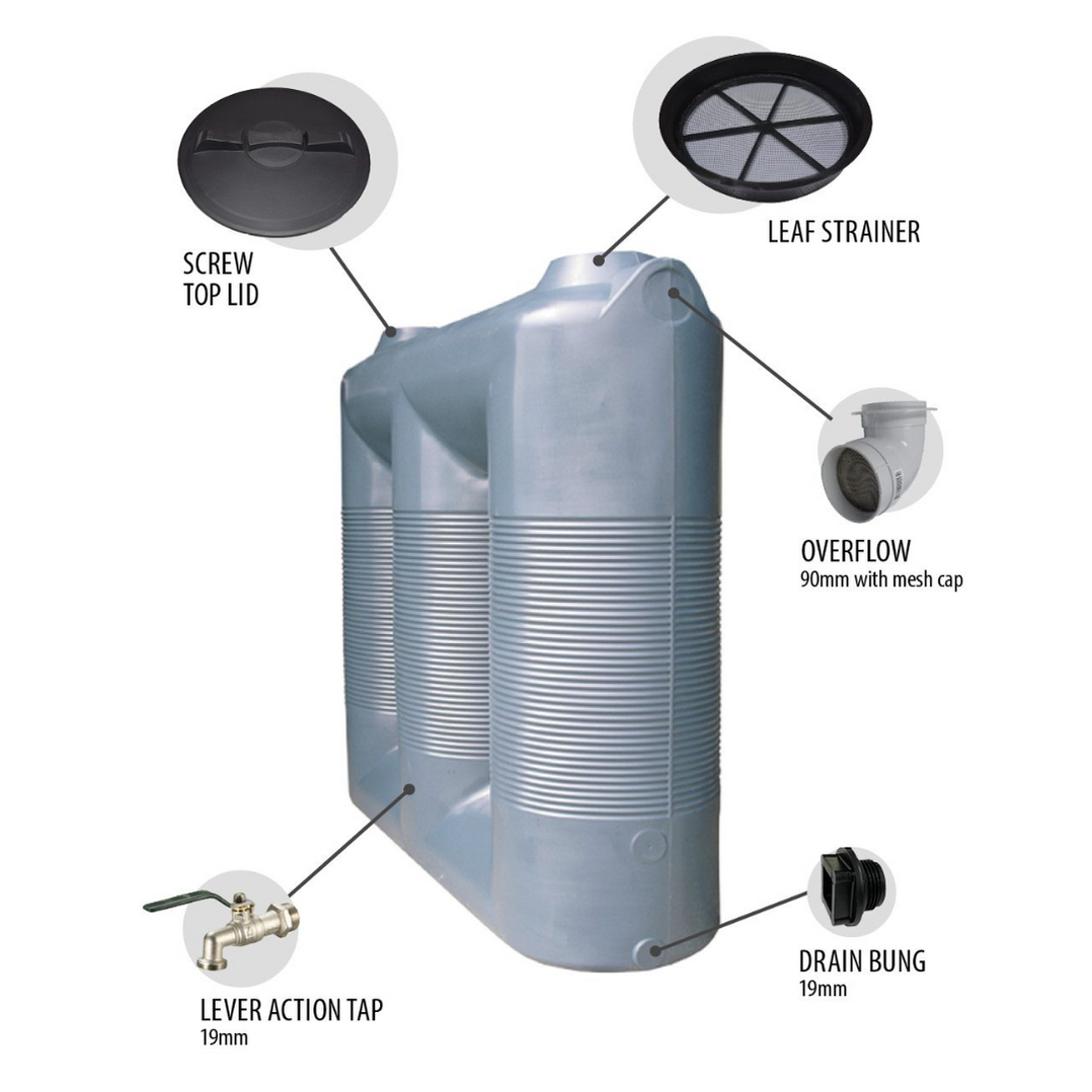 2500LTR Slimline Poly Water Tanks Perth | Shop Online