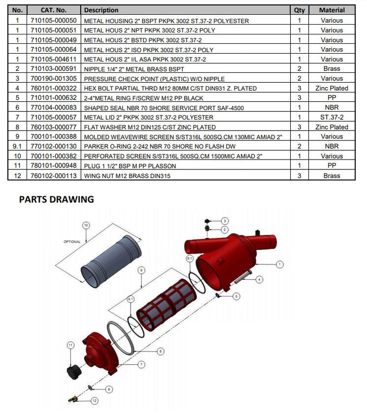 Amiad 50mm Manual Steel Weavewire Screen Filter | Shop Online