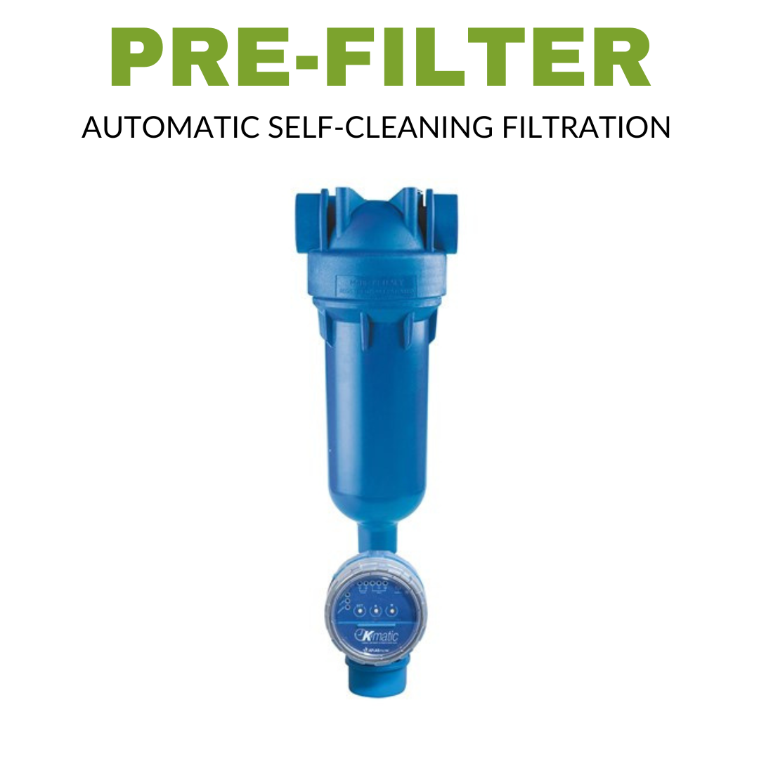 Atlas Filtri Hydra 10" Blue Self Cleaning Sediment Pre-Filter with Kma