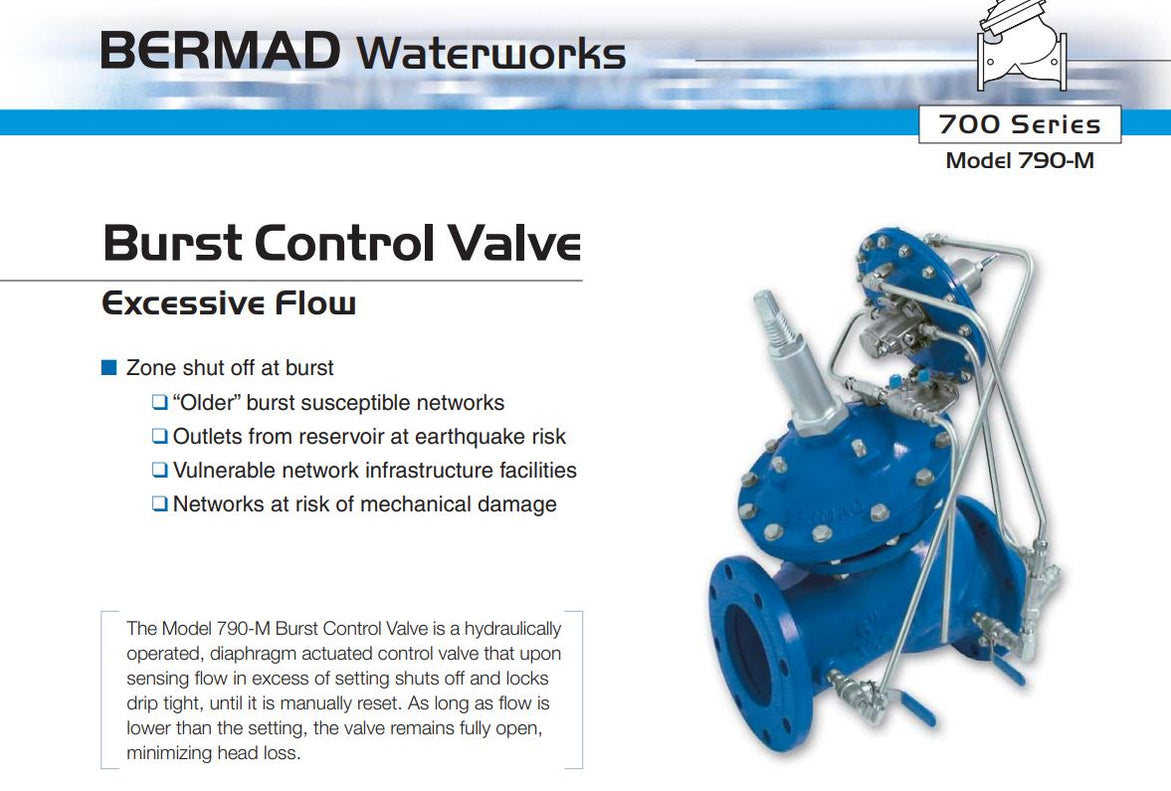 Bermad WW-790-M Hydraulic Burst Control Safety Valve | Shop Online
