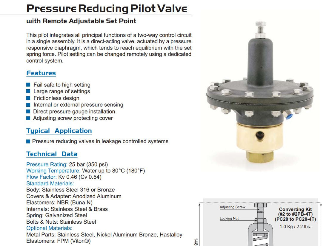 Bermad WW-720-4T Sigma EN ES Dynamic Pressure Reducing Valve | Shop Online