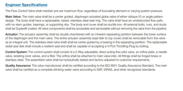 Bermad WW-770-U Hydraulic Flow Control Valve | Shop Online
