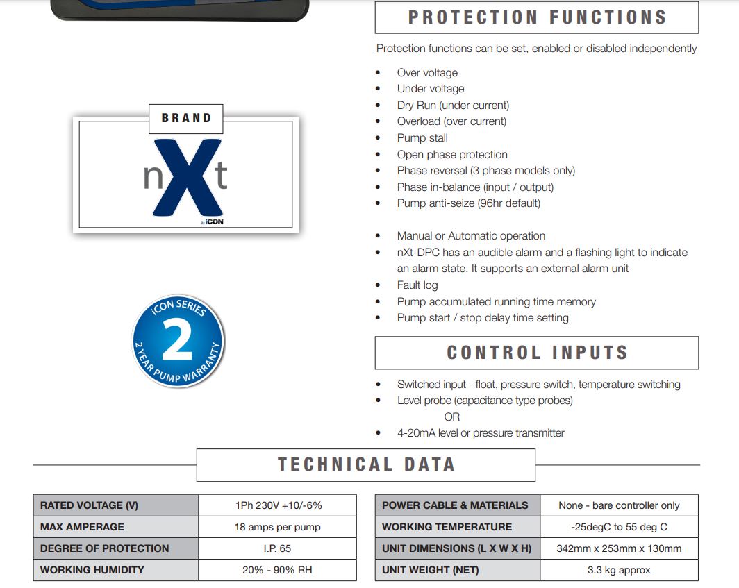 Bianco DPC1-22 NXT Dual Pump Control Panel | Shop Online