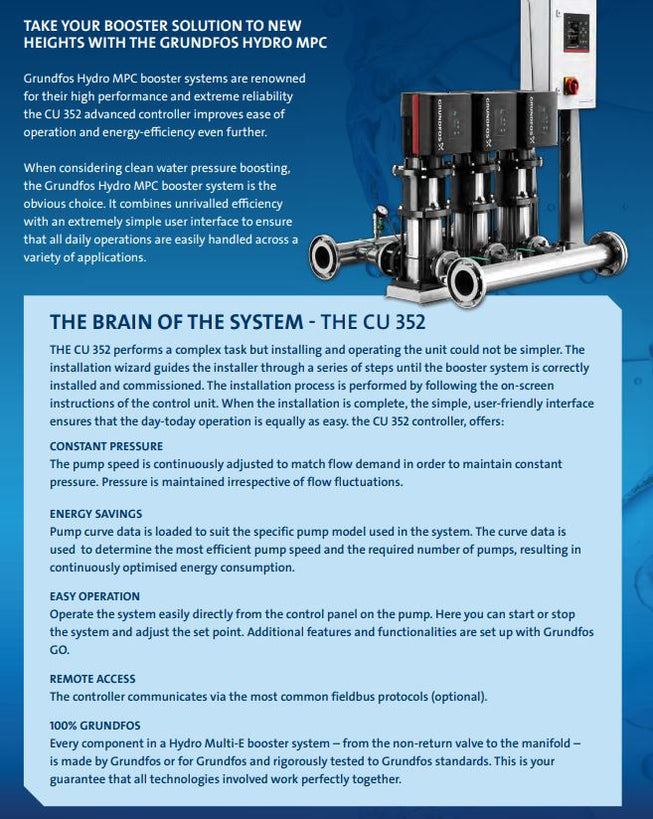 Grundfos Hydro MPC-E Triple CRIE15 Packaged Pressure Pump | Shop Online