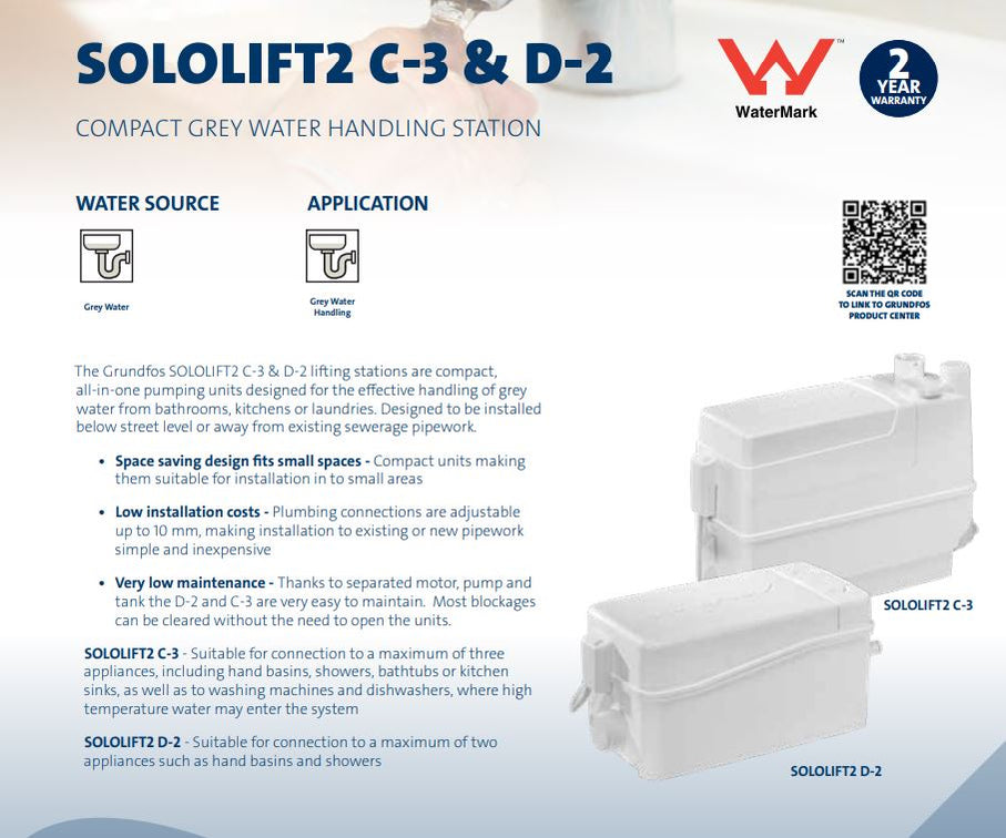 Grundfos Sololift2 D-2 Small Lifting Station | Shop Online