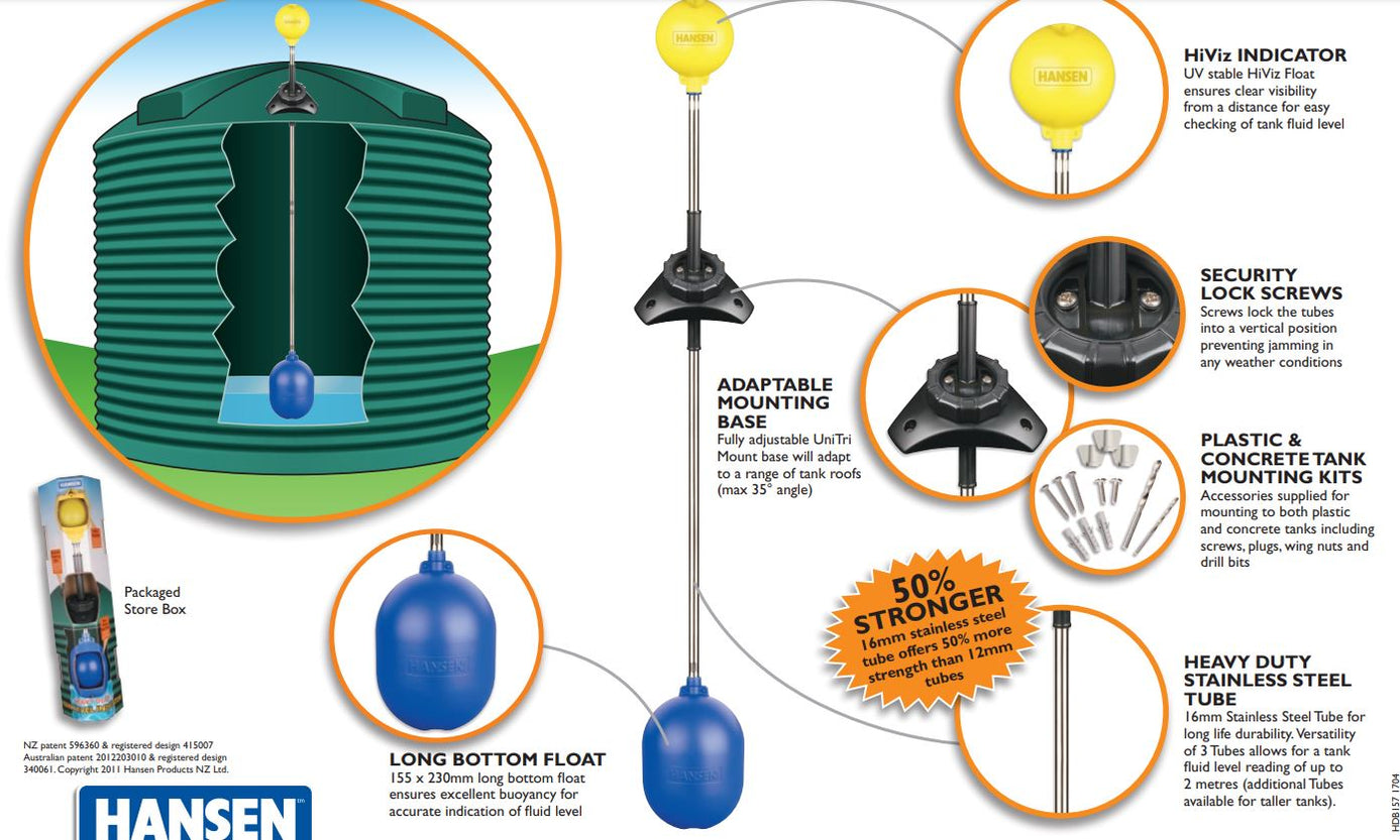 Hansen Heavy Duty Tank Level Alert Indicator | Shop Online