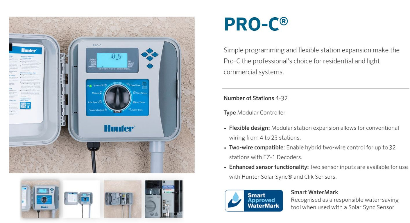 Hunter P2C Pro-C Modular Irrigation Controller and Modules | Shop Online