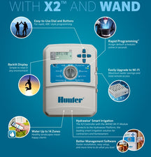 Hunter X2 WIFI Irrigation Controller with X2-WAND | Shop Online
