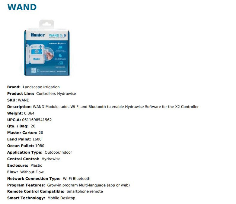 Hunter X2 WAND Hydrawise™ WIFI Module | Shop Online