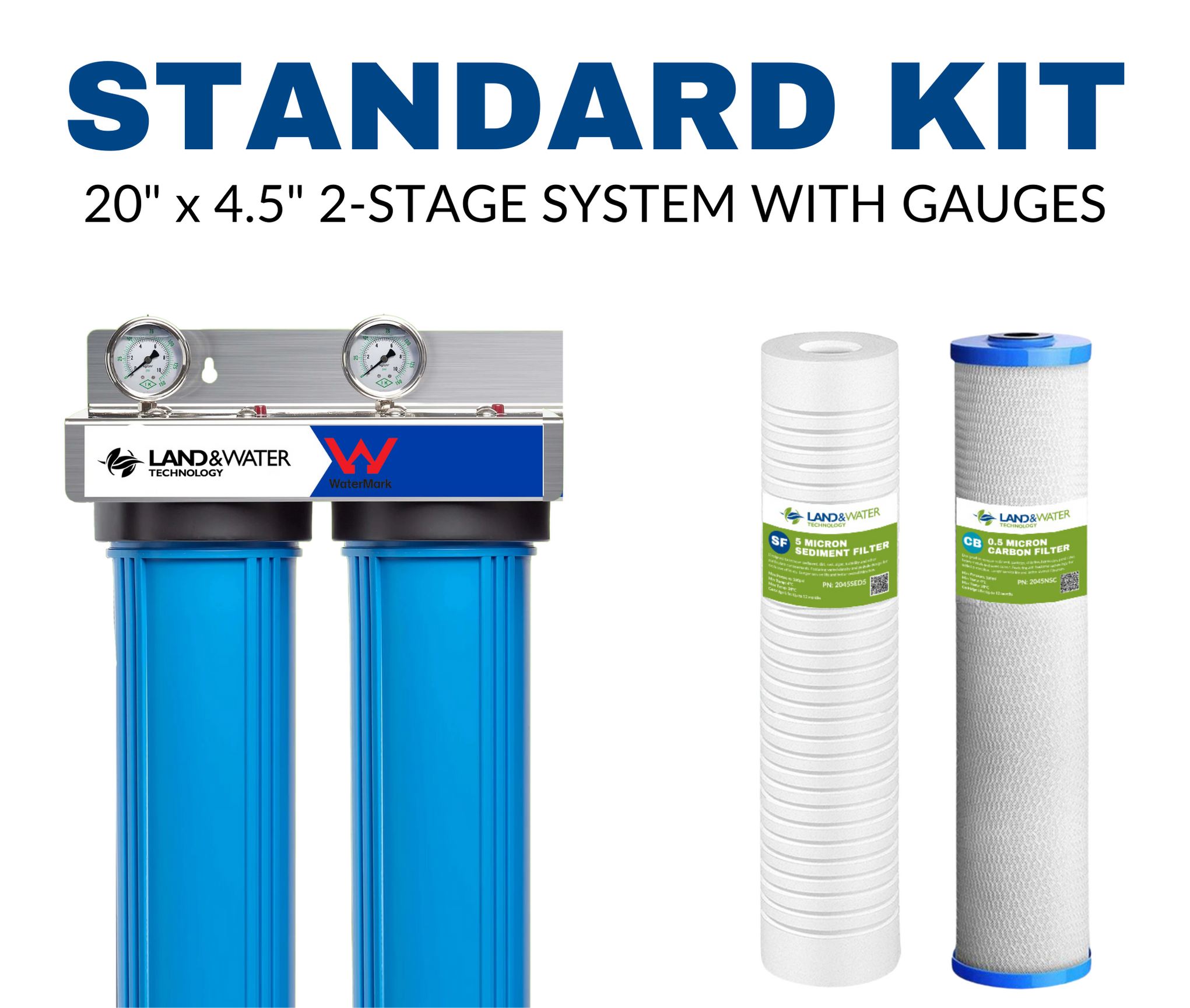 2 Stage Whole House Water Filter System with Chlorine Kit | Shop Online