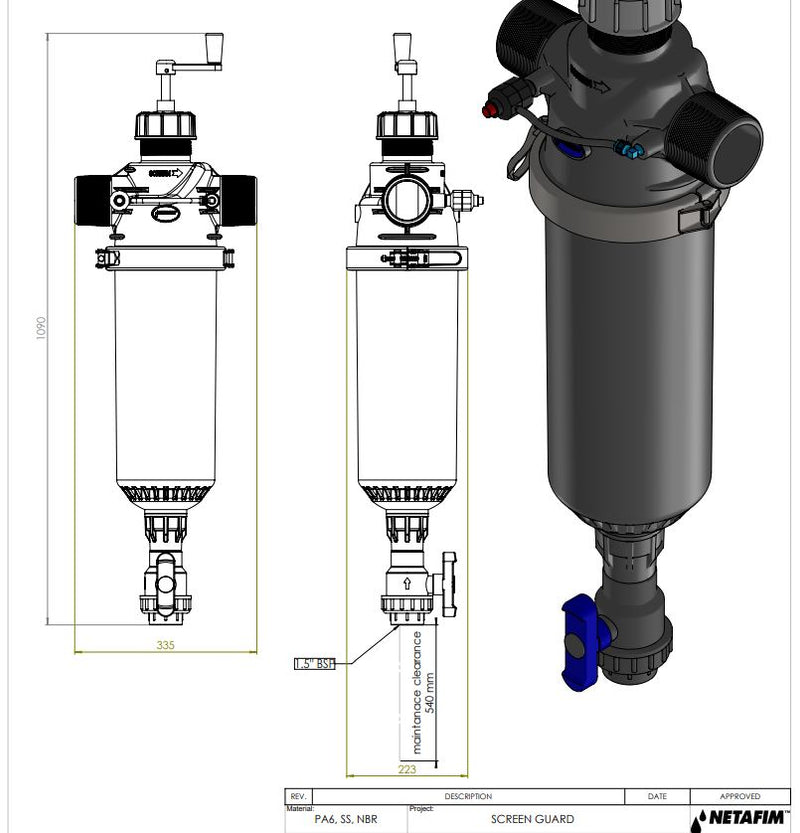 Netafim ScreenGuard 80mm Semi-Automatic Screen Filters | Shop Online