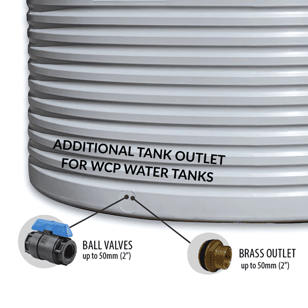 Round Poly Water Tank Additional Outlet | Shop Online