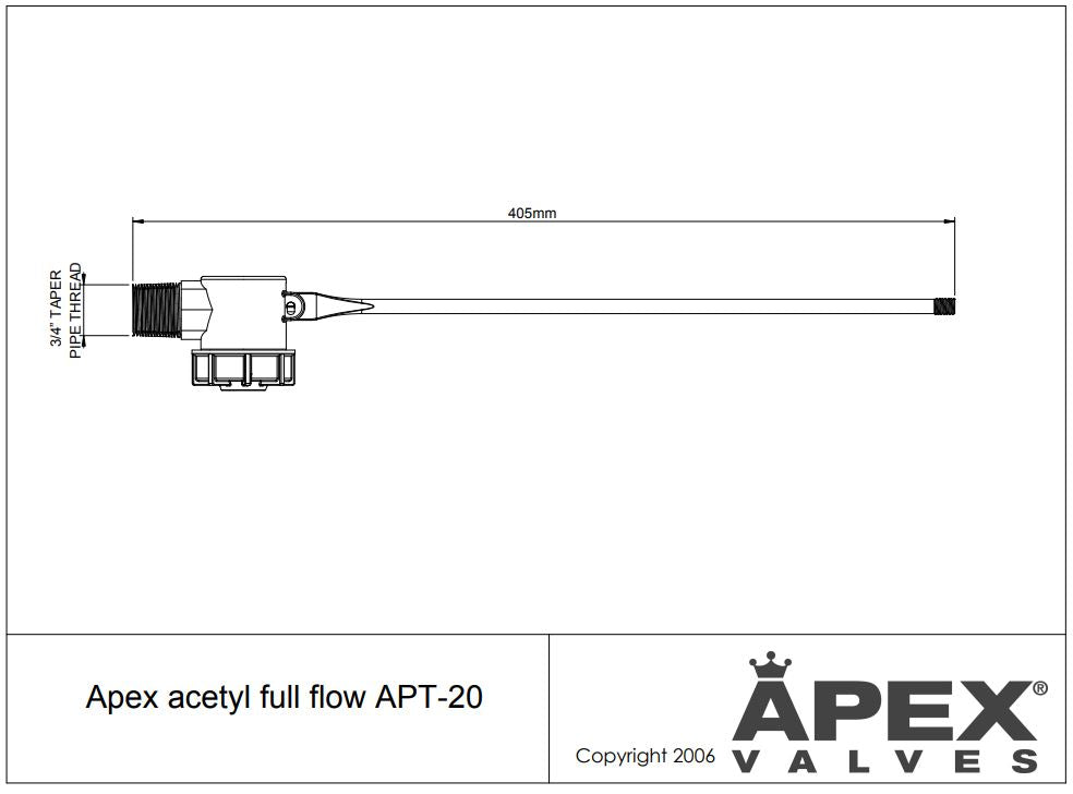 Apex Plastic Trough Valve Full Flow APT