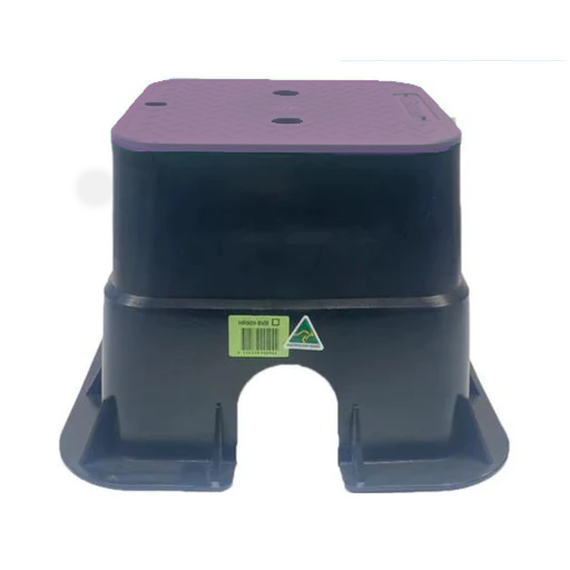 Valve Boxes Purple Lid Square - 150mm to 260mm Deep - Perth Only