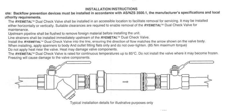 Brass Dual Check Valve/Backflow Prevention | Shop Online