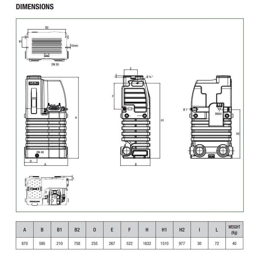 DAB E.sytank Mains Pressure Boosting Tank Only Perth | Shop Online