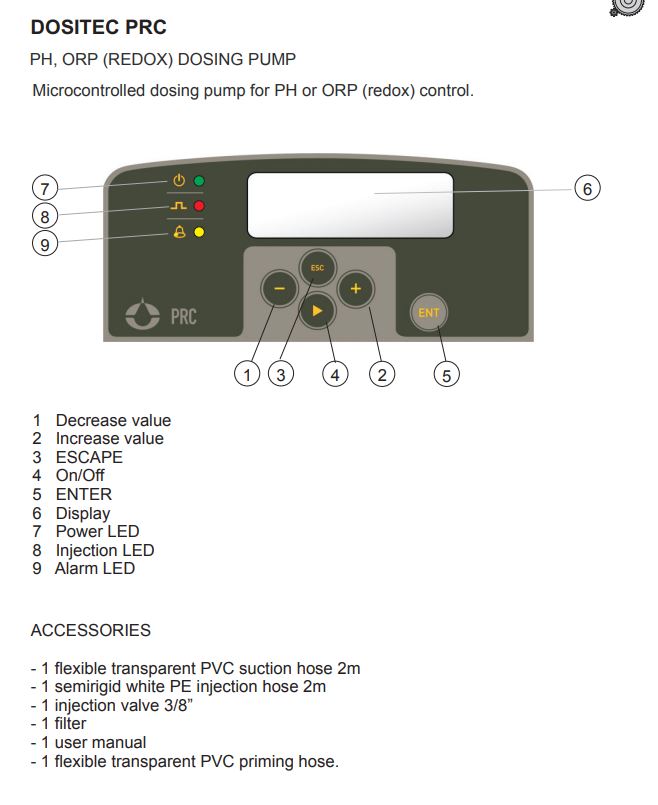Dositec PRC-2.5 Adjustable Flow Diaphragm Dosing Pump | Shop Online