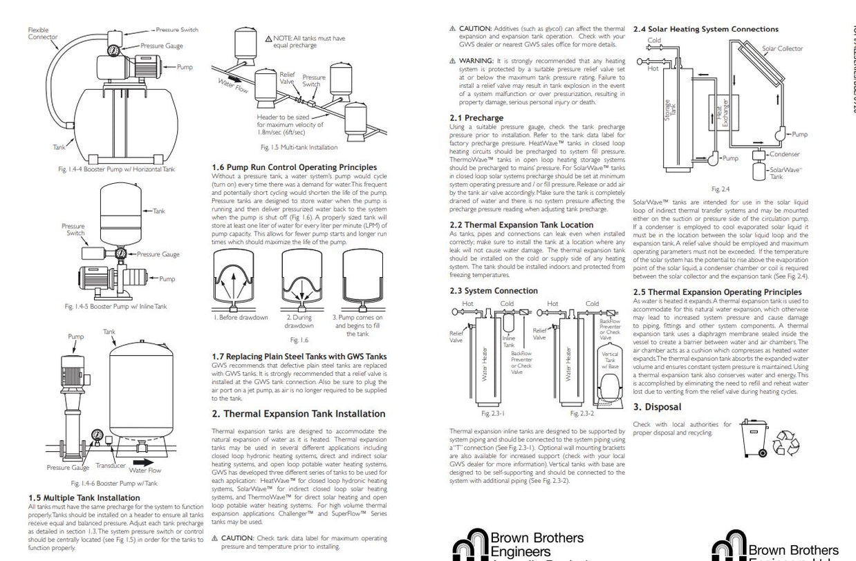 Lowara GWS Steel Pressure Tanks with Single Diaphragm | Shop Online