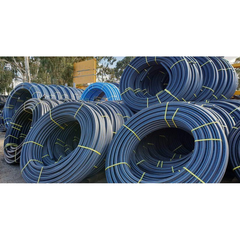 32mm Metric Blueline Poly Pipe Coil PN12.5 - PICKUP PERTH