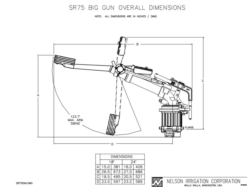 Nelson 75 Series SR75 Part Circle Big Gun® Sprinkler