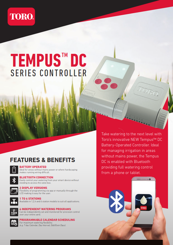 Toro Tempus DC Bluetooth Controller with LCD Screen