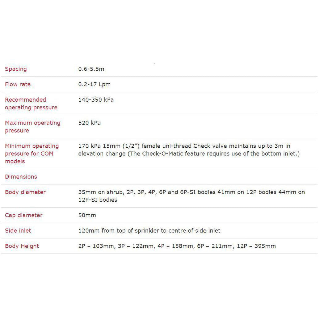 Toro 570z Low Pressure Pop Up Sprinkler Body