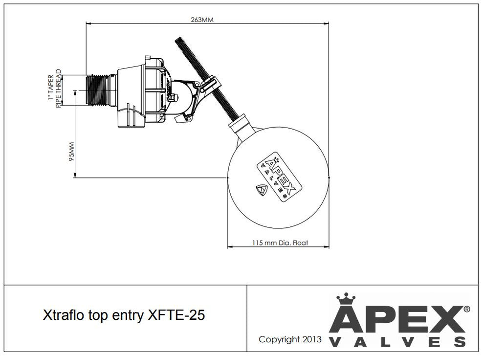 Apex Top Entry Xtraflo Armless Trough Valves